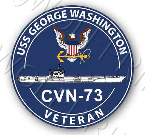 USS Washington CVN 73 4" Round Aircraft Carrier Ship USA Navy Sticker ...